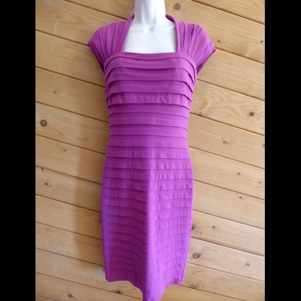 Tadashi Collection Purple Party Tiered Cap Sleeve Coc… - Gem